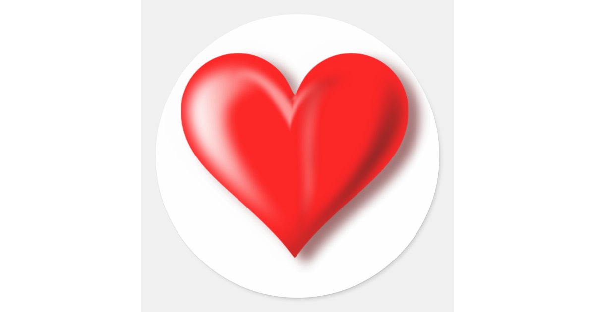 Red heart design Sticker | Zazzle