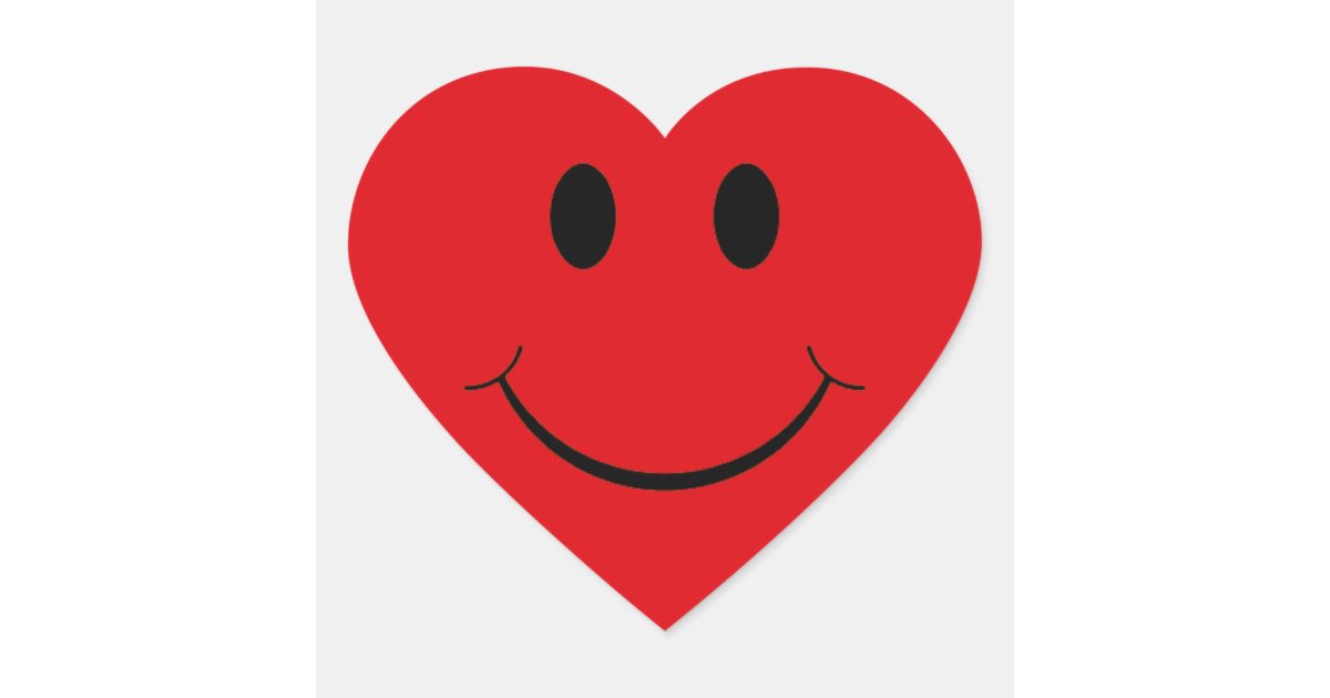 Red Heart Face Stickers | Zazzle