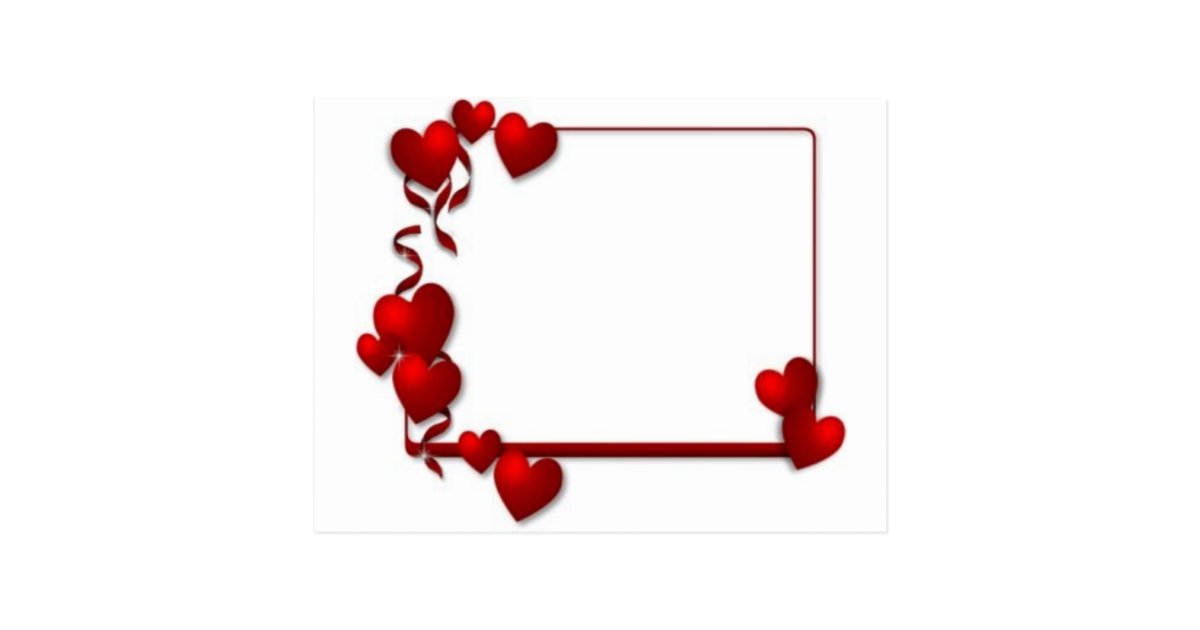 red heart frame - customizable postcard | Zazzle.com