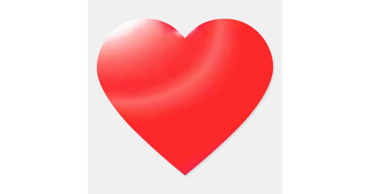 Red Heart Heart Sticker | Zazzle