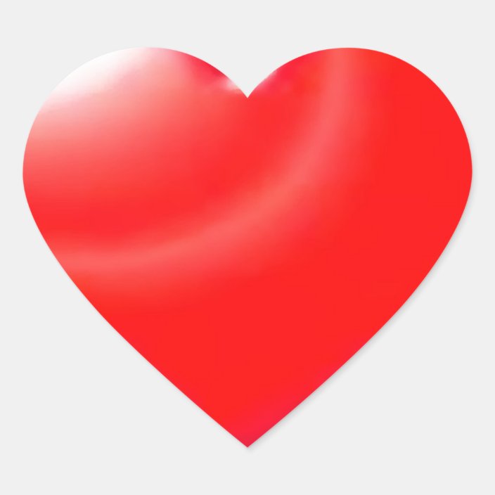 Red Heart Heart Sticker | Zazzle.com