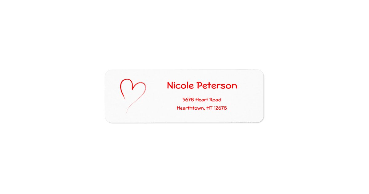 Red Heart Label | Zazzle