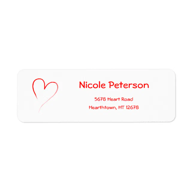 Red Heart Label | Zazzle