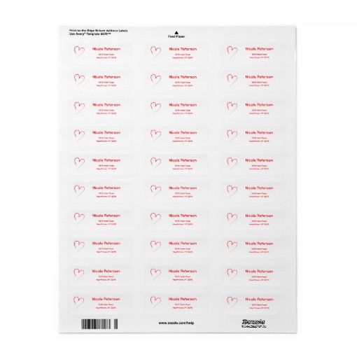 Red Heart Label | Zazzle