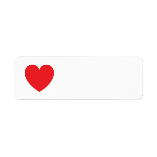 Red heart love or Valentines day Label | Zazzle