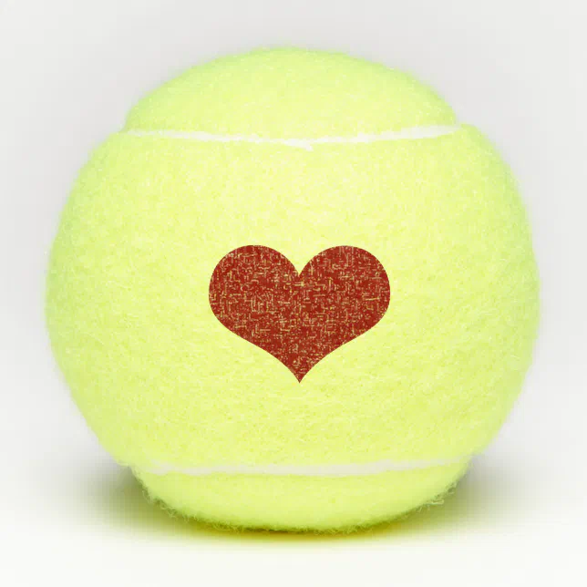Red Heart Love Valentine Tennis Balls | Zazzle