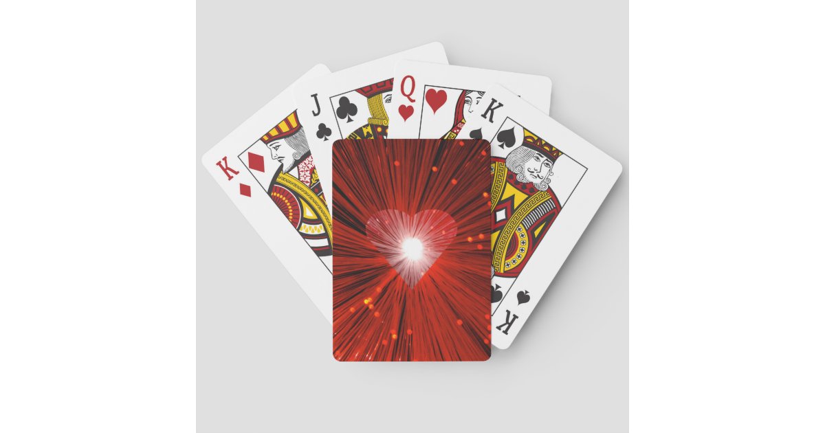 Red Heart playing cards | Zazzle