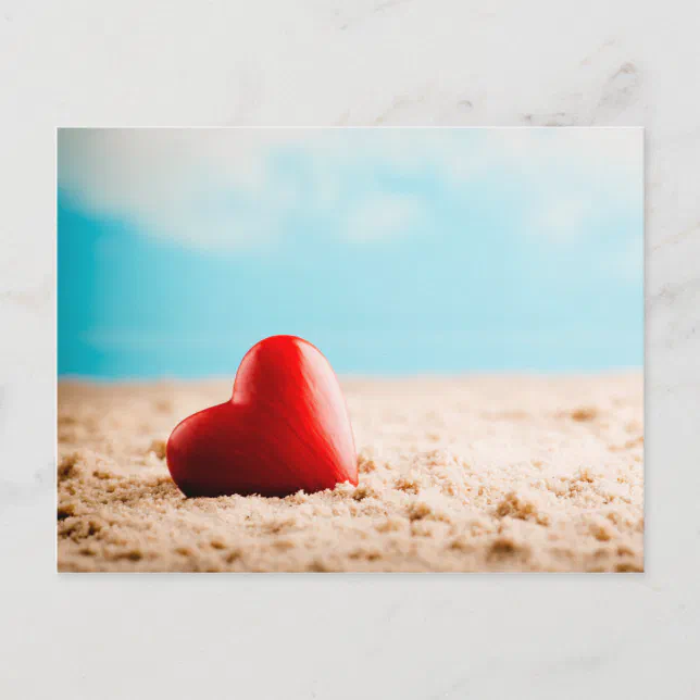 Red heart. postcard | Zazzle