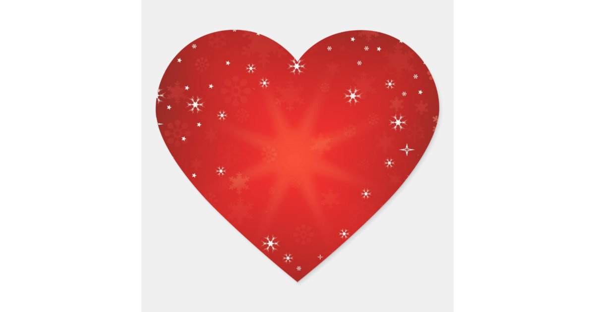 Red Heart Shaped Sticker | Zazzle