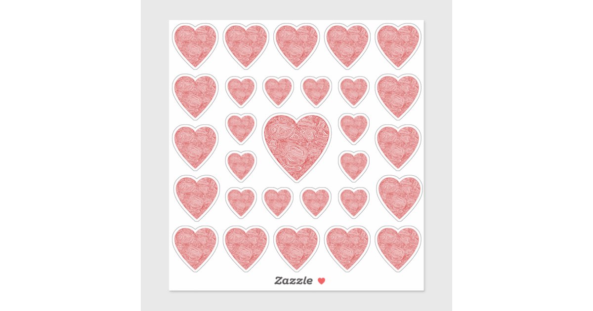 Red Heart Stickers | Zazzle