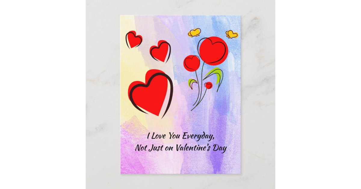 Red heart Valentine Postcard | Zazzle