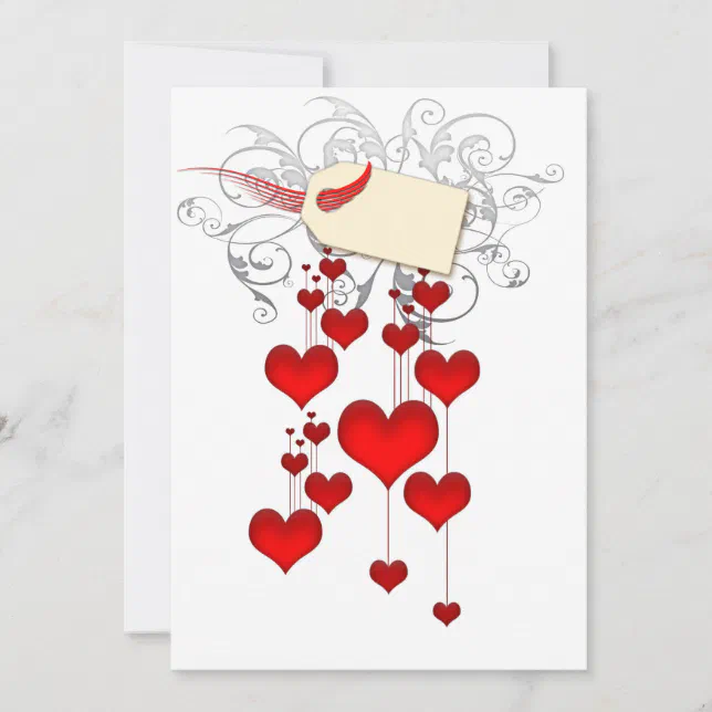 Red hearts invitations | Zazzle