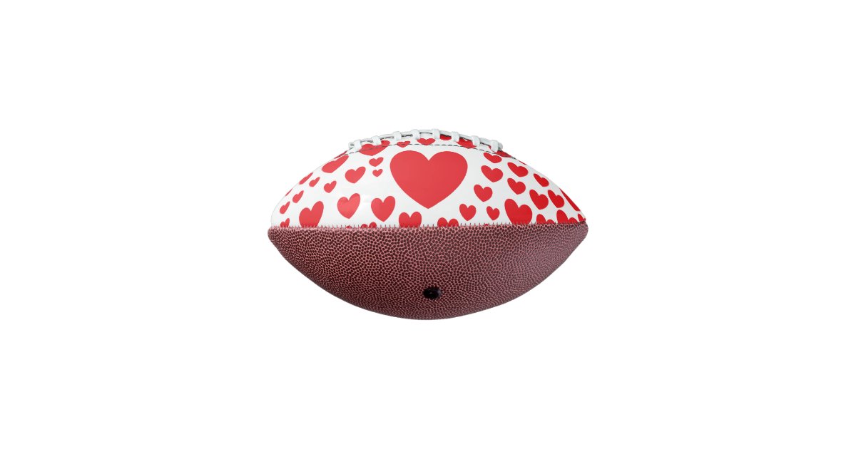 Red Hearts Mini Football | Zazzle