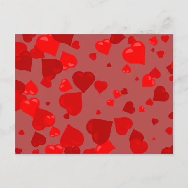 Red Hearts Postcard | Zazzle