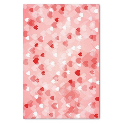 Red hearts tissue gift wrapping tissue paper | Zazzle
