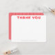 Red Herringbone Pattern Thank You Notes Invitation | Zazzle