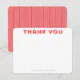 Red Herringbone Pattern Thank You Notes Invitation | Zazzle