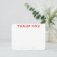 Red Herringbone Pattern Thank You Notes Invitation | Zazzle