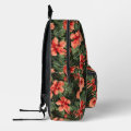 Red Hibiscus Flowers Printed Backpack | Zazzle