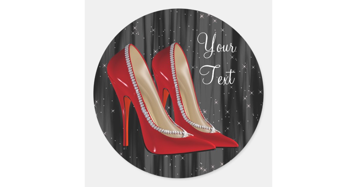 Red High Heel Shoe Stickers | Zazzle