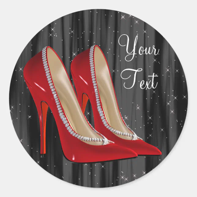 Red High Heel Shoe Stickers | Zazzle
