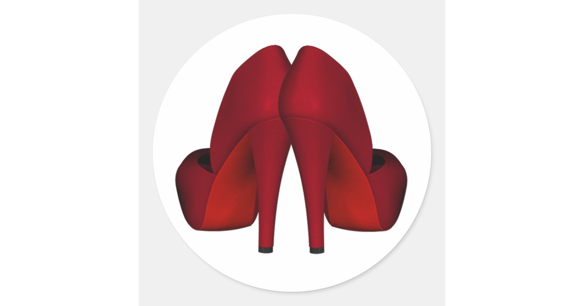 Red High Heel Shoe Stickers | Zazzle