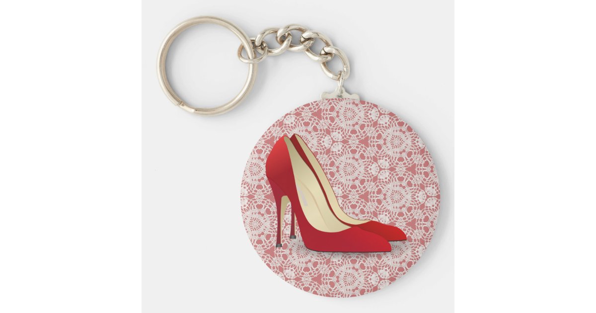 red high heel shoes keychain | Zazzle.com