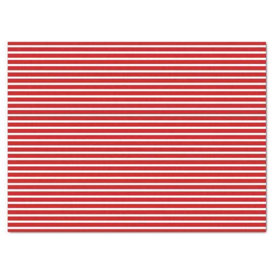 Red Horizontal Stripes Tissue Paper | Zazzle.com
