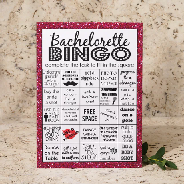 Red Hot Bachelorette Bingo, Party Game, Challenge Invitation | Zazzle
