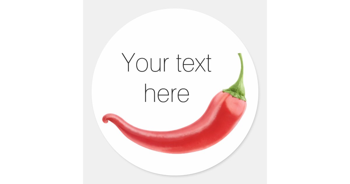 Red hot chili pepper classic round sticker | Zazzle