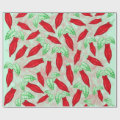 Red Hot Chili Pepper Decorative Pattern Wrapping Paper | Zazzle