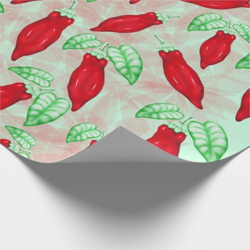 Red Hot Chili Pepper Decorative Pattern Wrapping Paper | Zazzle