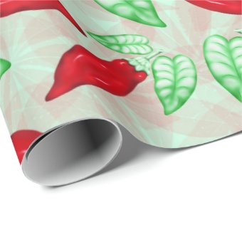 Red Hot Chili Pepper Decorative Pattern Wrapping Paper | Zazzle