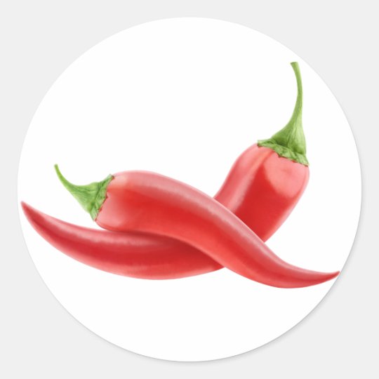 Red hot chili peppers classic round sticker | Zazzle.com