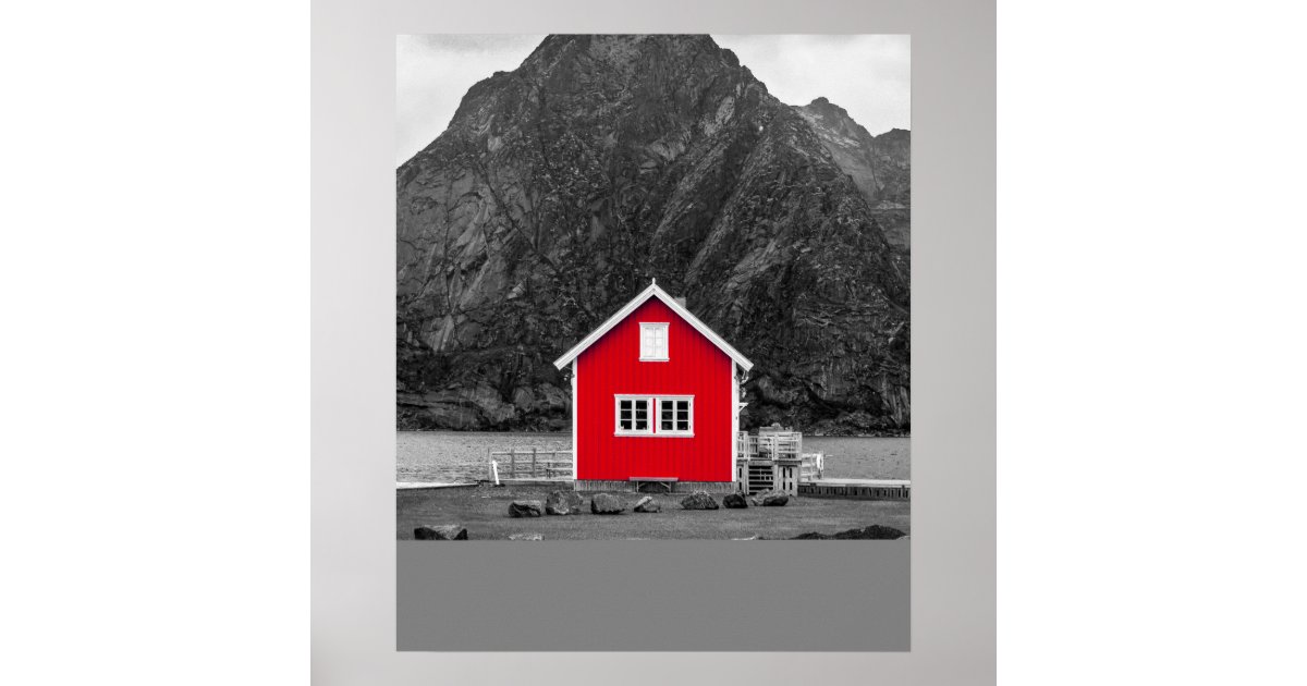 Red House Color Pop Download and Poster | Zazzle