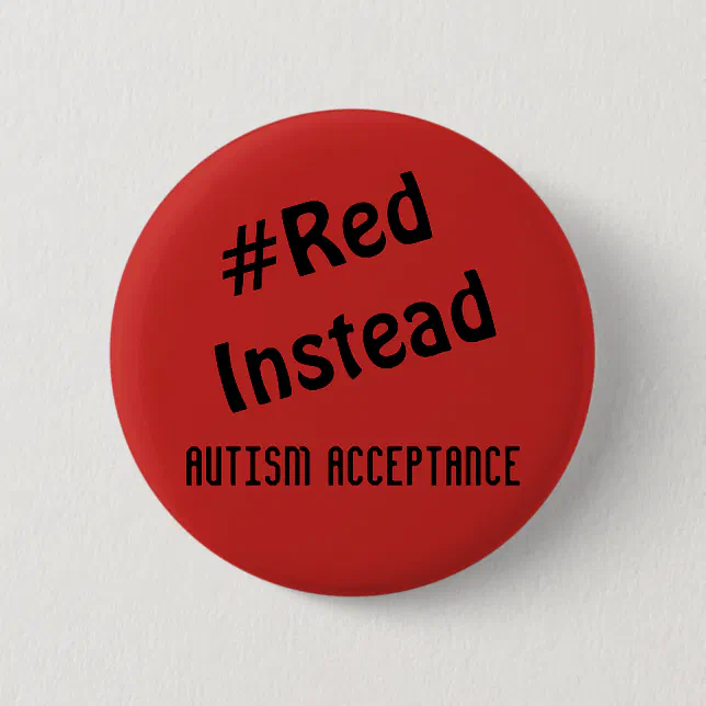 Red Instead Button | Zazzle