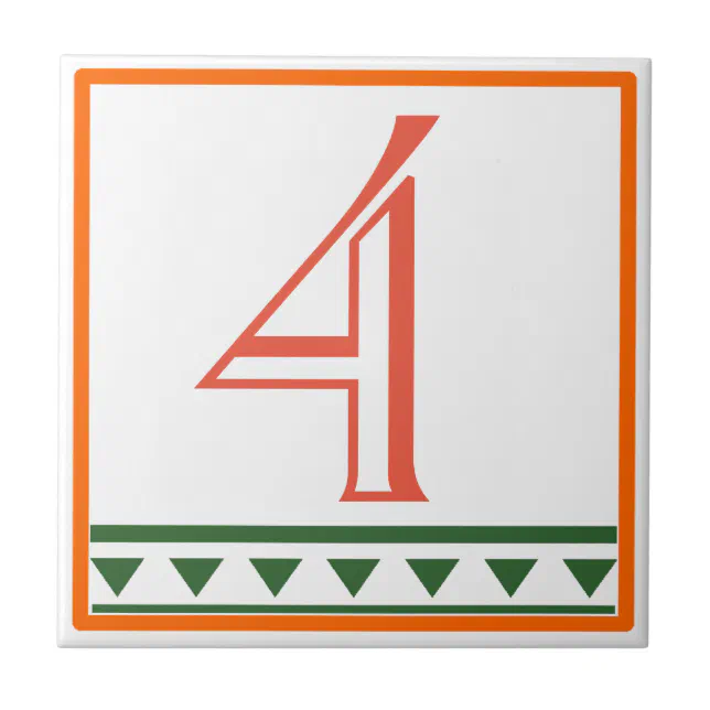 Red Italian House Signs Letters & Numbers Ceramic Tile | Zazzle