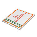 Red Italian House Signs Letters & Numbers Ceramic Tile | Zazzle