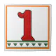 Red Italian Letters & Numbers Ceramic Tile | Zazzle