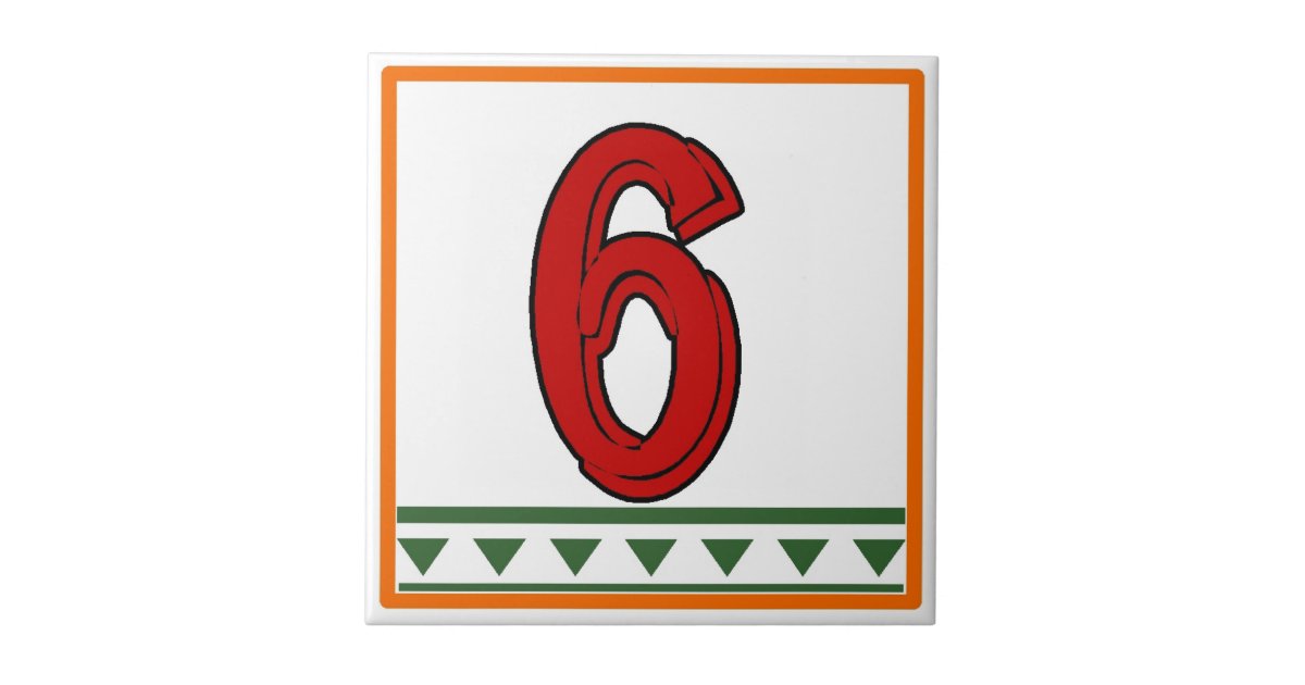 Red Italian Letters & Numbers Ceramic Tile | Zazzle