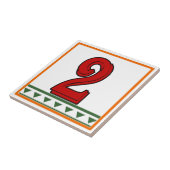 Red Italian Letters & Numbers Tile | Zazzle