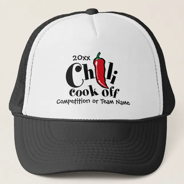 Red Jalapeno Chili Cook Off Contest Trucker Hat | Zazzle