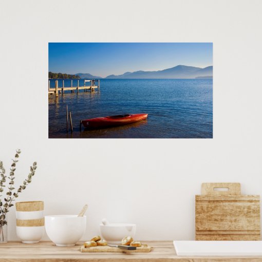 Red Kayak Poster | Zazzle