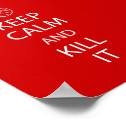 Red Keep Calm Volleyball Poster | Zazzle