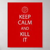 Red Keep Calm Volleyball Poster | Zazzle