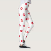 Red Kissing Lips Leggings | Zazzle