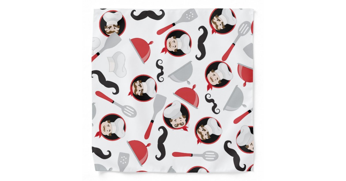 Red kitchen chef bandana | Zazzle