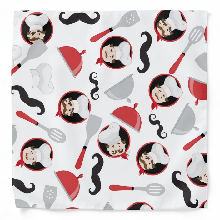 Red kitchen chef bandana | Zazzle.com