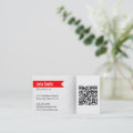 Red Label QR Code Producer Business Card | Zazzle