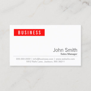 Sales Manager Business Cards - Business Card Printing | Zazzle